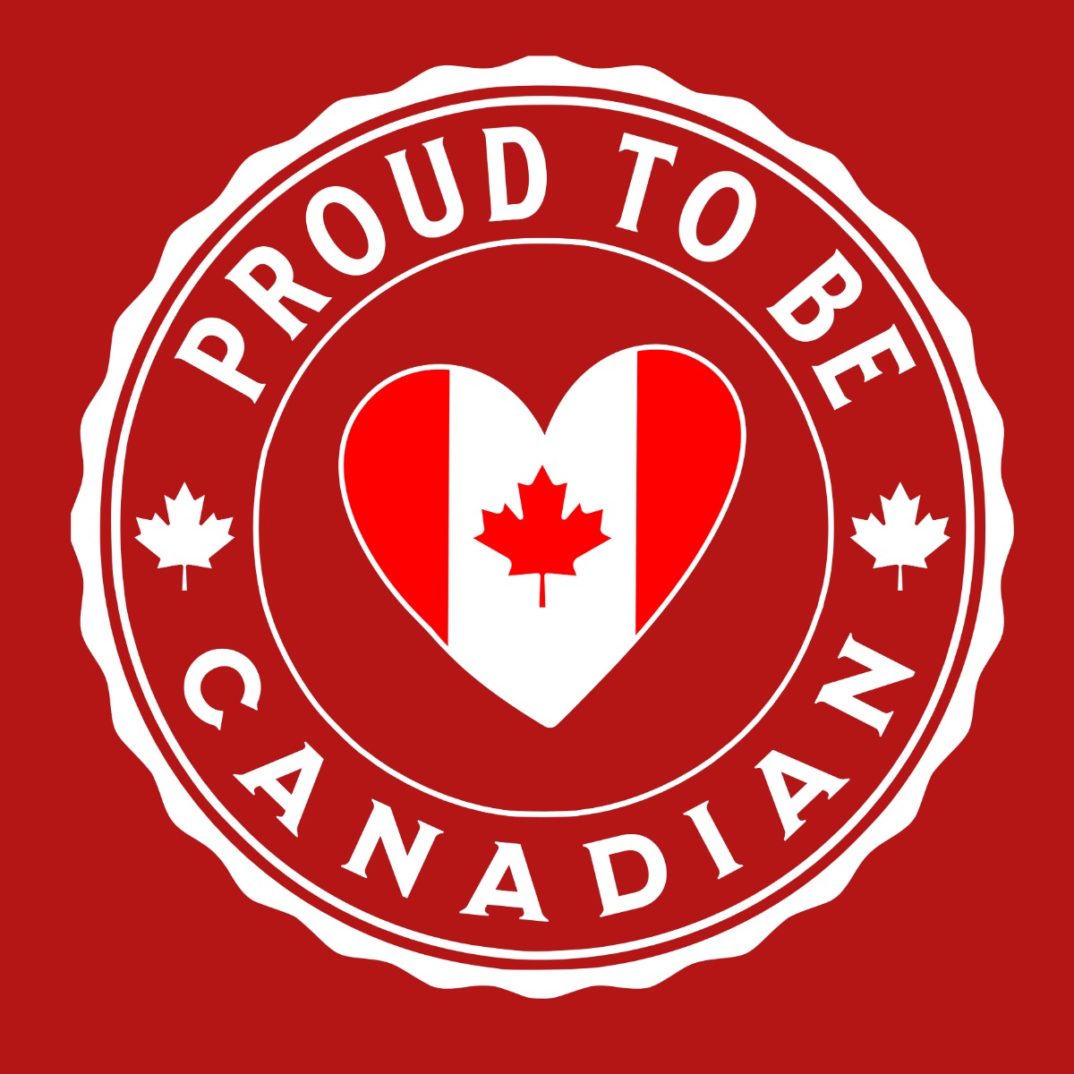 Proud to be Canadian Heart Flag – Canada Swag